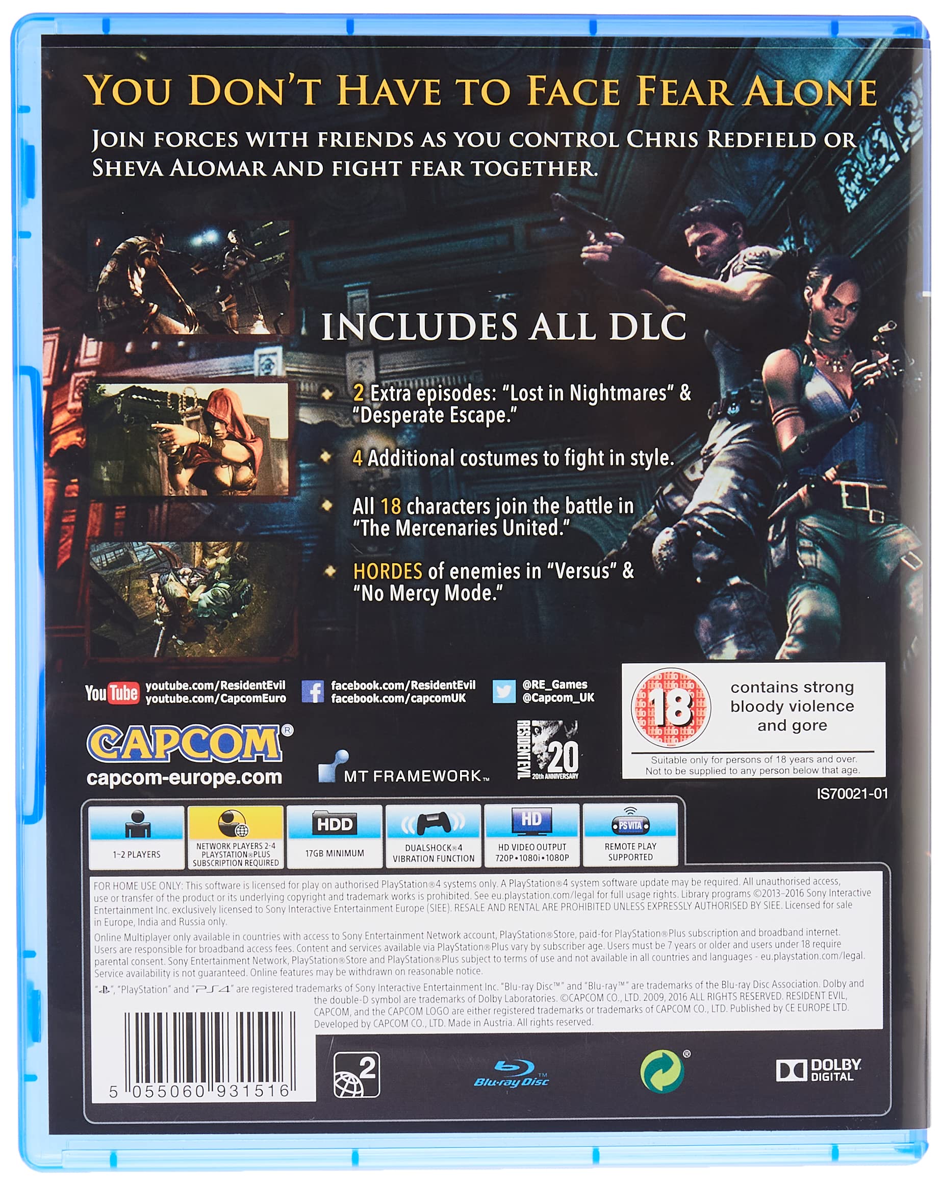 Resident Evil 5 Ps4 Game Raufstore